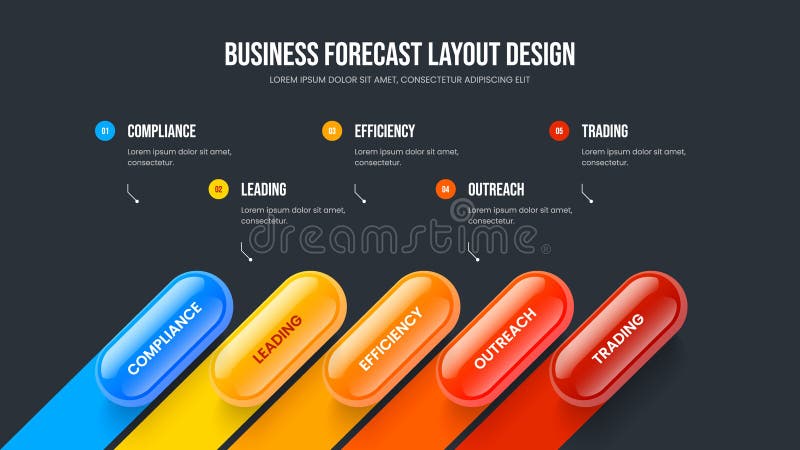 Enterprise Campaign 5 Step Diagram Slide Template Stock Vector ...