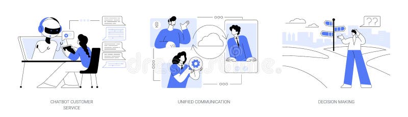 Enterprise Communication Abstract Concept Vector Illustrations. Stock ...