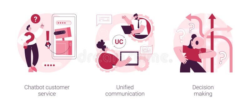 Enterprise Communication Abstract Concept Vector Illustrations. Stock ...