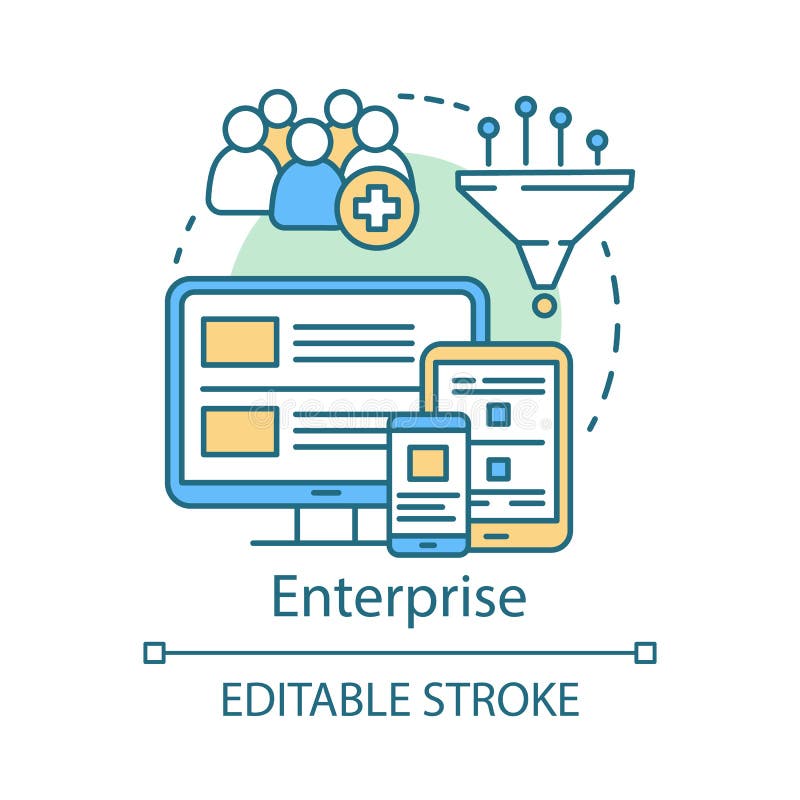 Enterprise concept icon stock vector. Illustration of graphic - 176289673