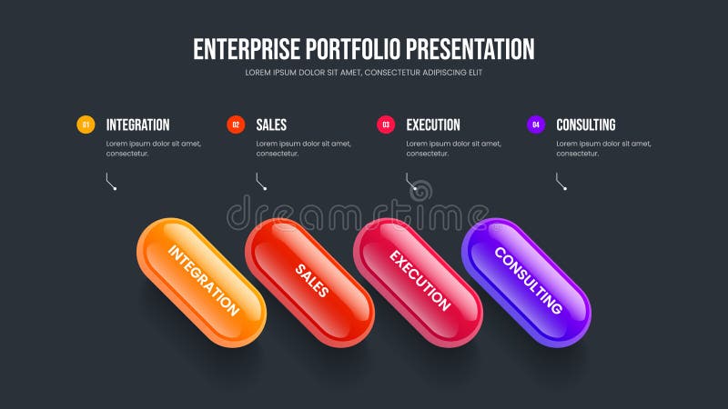 Modern Planning 4 Option Diagram Frame Template. Stock Photo - Image of ...
