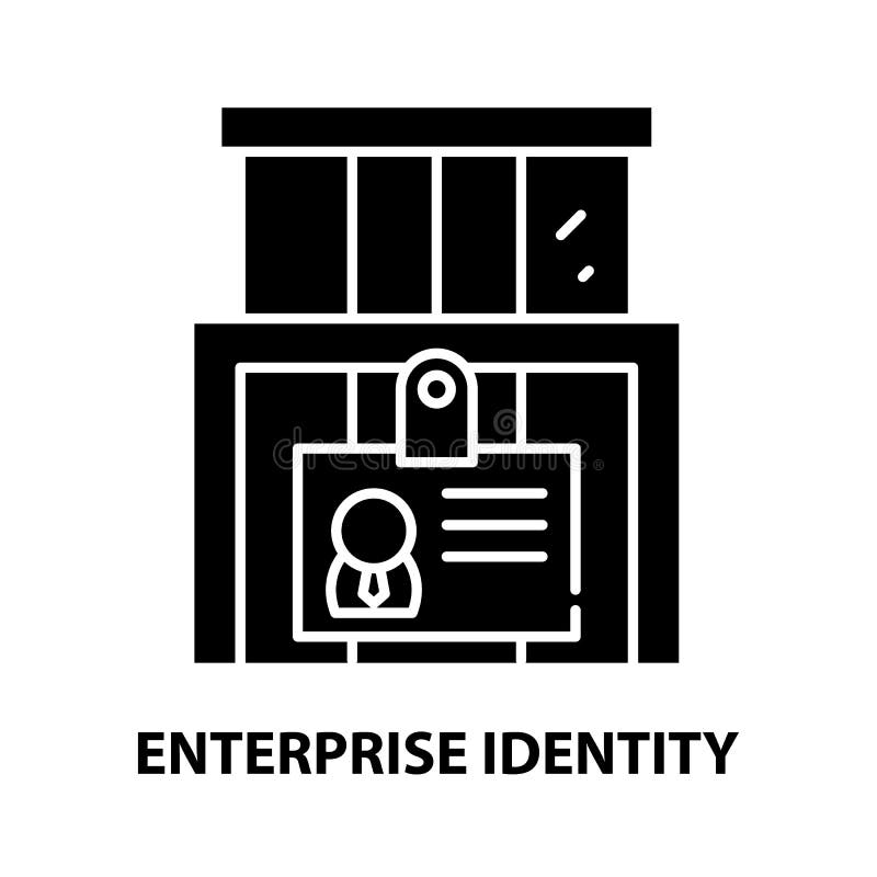 Enterprise Identity Icon, Black Vector Sign with Editable Strokes ...