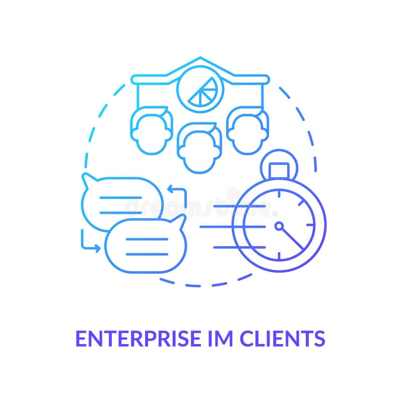 Enterprise IM Client Concept Icon Stock Vector - Illustration of notion ...