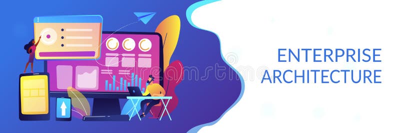 Enterprise Architecture Concept Banner Header Stock Vector ...