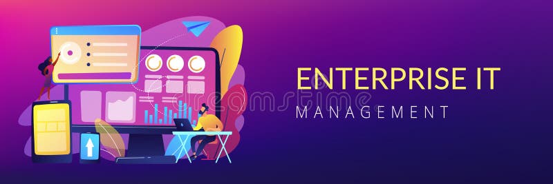 Enterprise it Management Concept Banner Header. Stock Vector ...