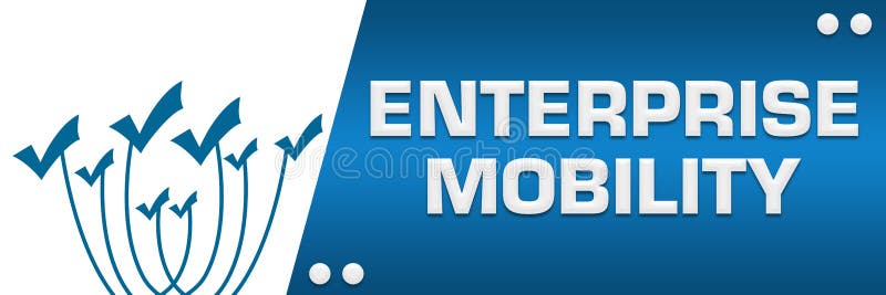 Enterprise Mobility Blue Lines Tick Marks on Top Left Horizontal Stock ...
