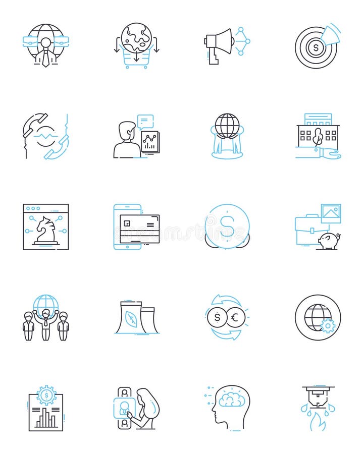 Enterprise Progress Linear Icons Set. Innovate, Transform, Growth ...