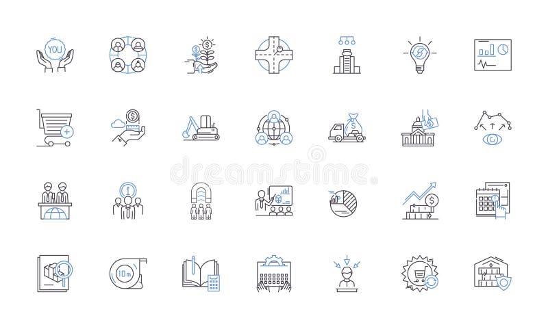 Enterprise Protocols Line Icons Collection. Security, Integration ... Enterprise Protocols Line Icons Collection. Security, Integration ...