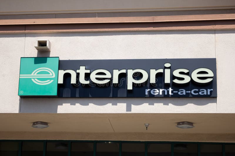 Enterprise Rent-a-Car Branch Sign Editorial Stock Image - Image of ...