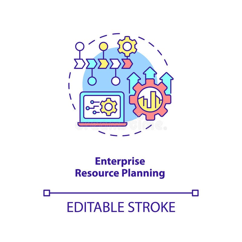 Enterprise Resource Planning Concept Icon Stock Vector - Illustration ...