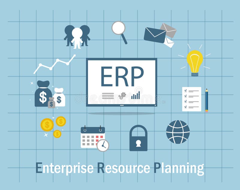 Enterprise Resource Planning Stock Illustration - Illustration of ...
