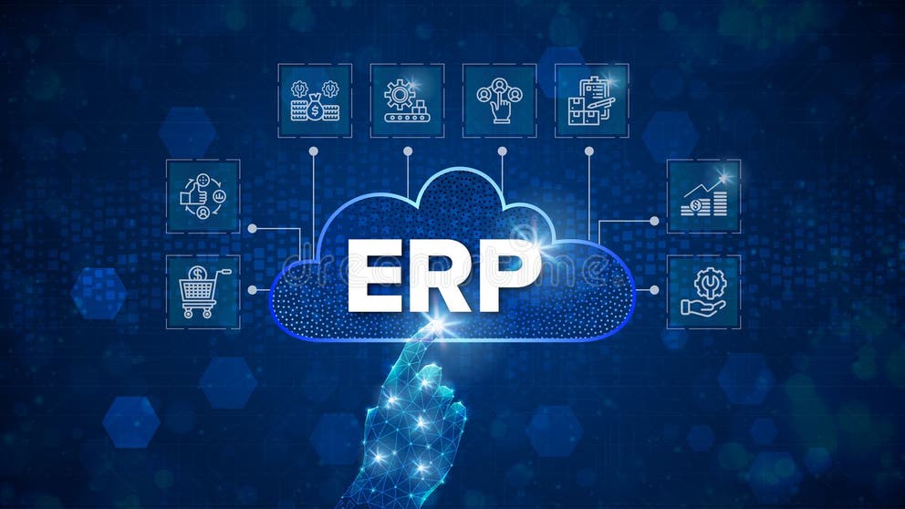 Automation Enterprise Resource Planning Erp Solution Software Stock Illustrations – 224 ...