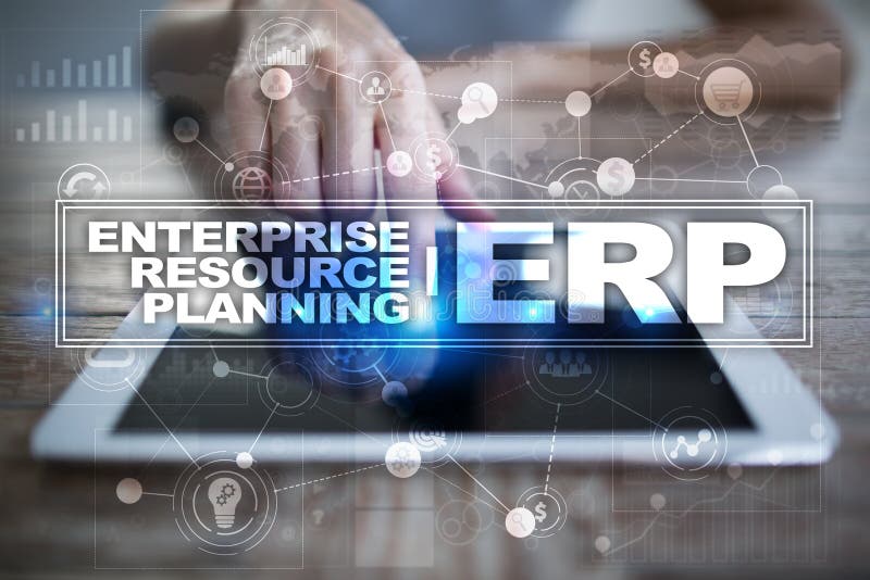 Enterprise Resources Planning Business and Technology Concept. Stock ...