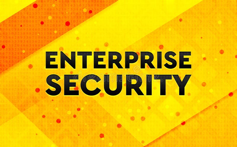 Enterprise Security Abstract Digital Banner Yellow Background Stock ...