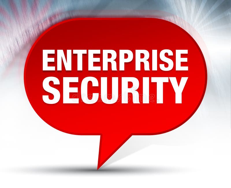 Enterprise Security Red Bubble Background Stock Illustration ...
