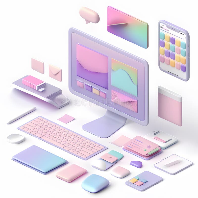 Enterprise Software Abstract Concept Illustrations Isolated on White ...