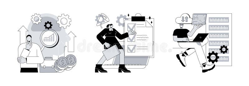 Enterprise Strategy Development Abstract Concept Vector Illustrations ...