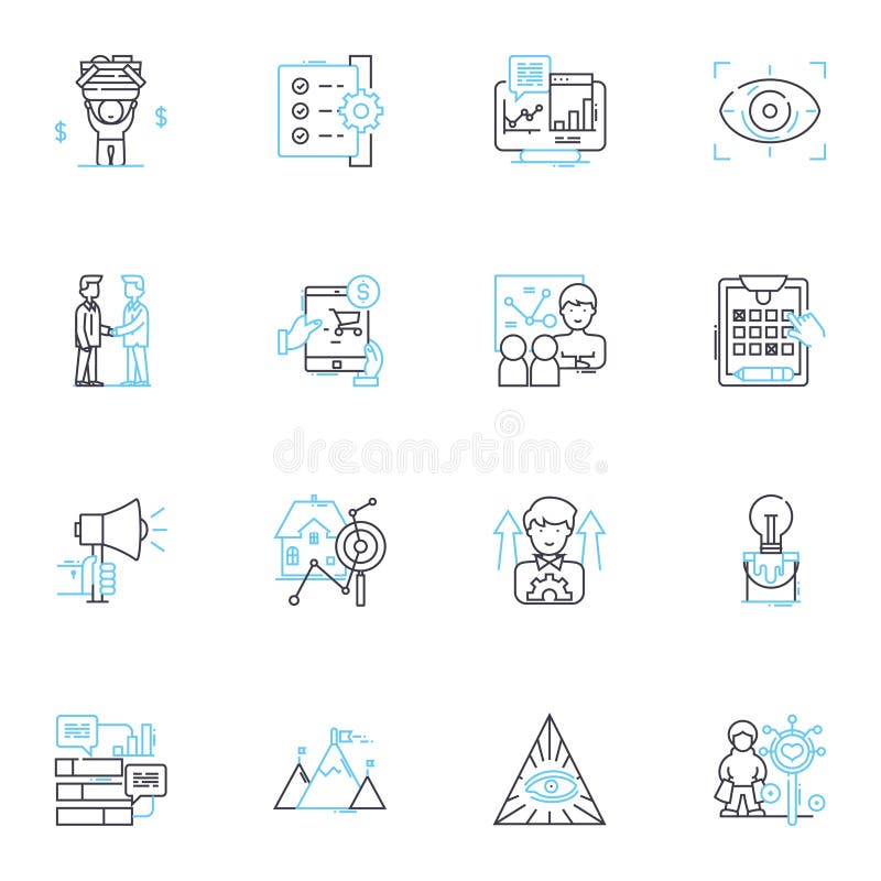 Enterprise Strategy Linear Icons Set. Growth, Innovation, Alignment ... Enterprise Strategy Linear Icons Set. Growth, Innovation, Alignment ...