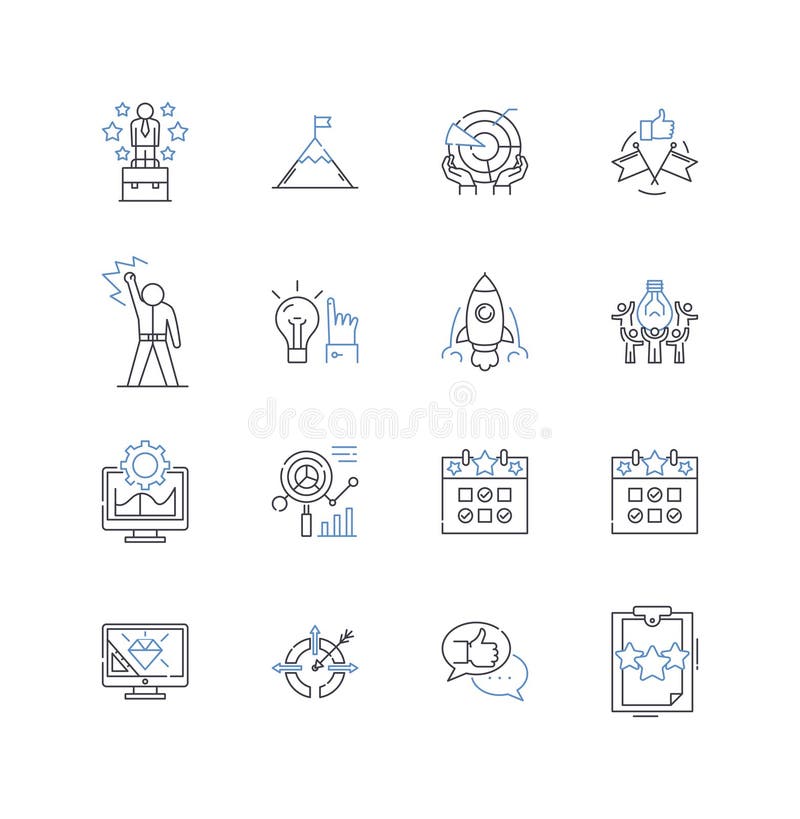 Enterprise Success Line Icons Collection. Leadership, Innovation ... Enterprise Success Line Icons Collection. Leadership, Innovation ...