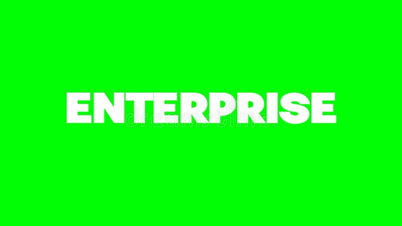 Enterprise Text Green Screen Animated Video Stock Video - Video of ...