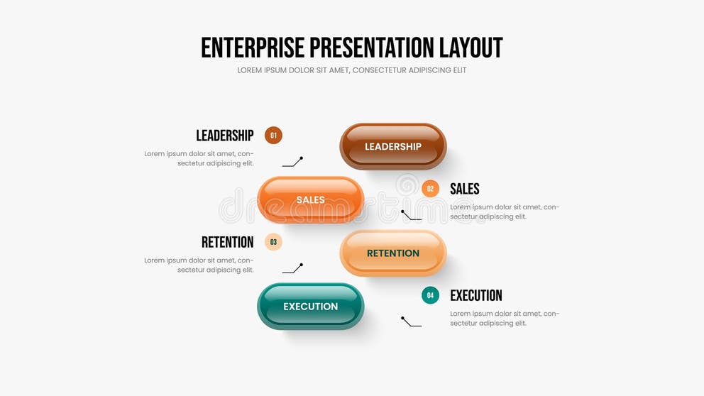 Enterprise Visualization 4 Step Infographic Frame Design Stock Vector - Illustration of graphic ...