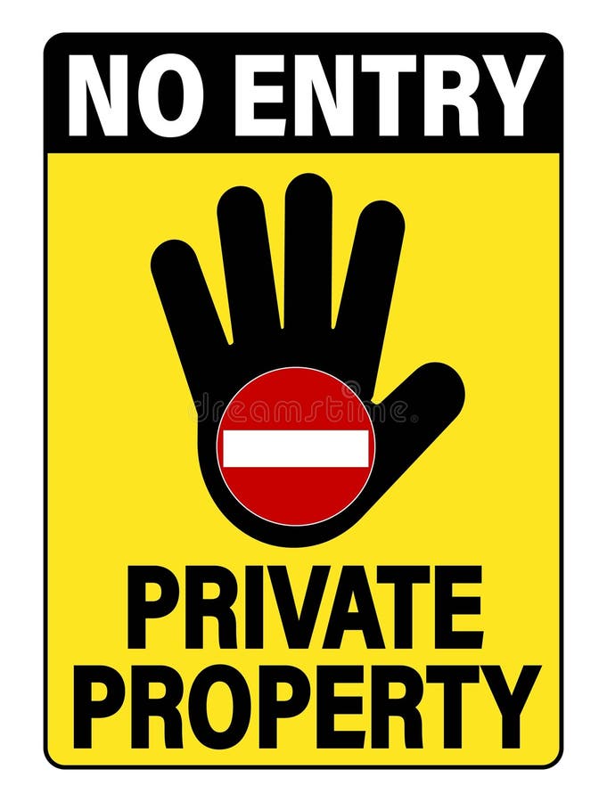 No Entry, Restricted Area. Ban Sign with Symbol and Large Text Stock ...
