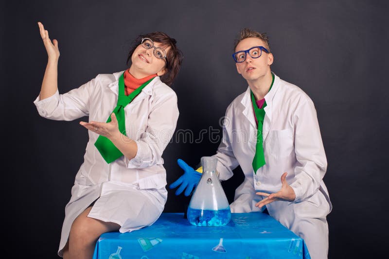 Entertaining Chemistry and Mad Scientists 1561. Stock Image - Image of ...