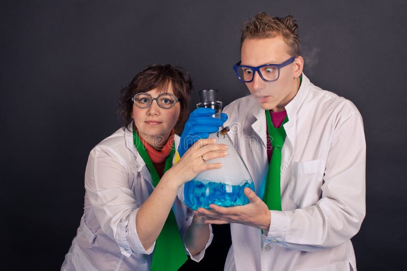 Entertaining Chemistry and Mad Scientists 1558. Stock Photo - Image of ...