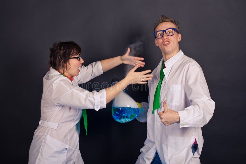 Entertaining Chemistry and Mad Scientists 1553. Stock Photo - Image of ...