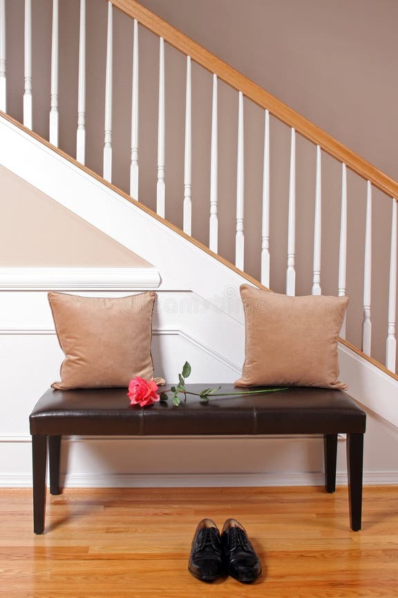 Entertaining a Guest stock image. Image of entry, bench - 3721643