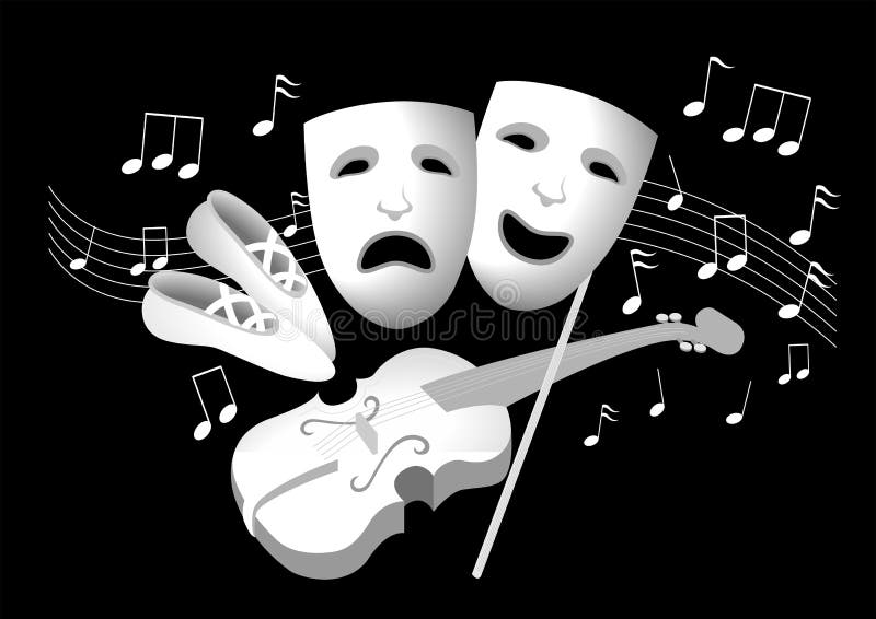 Entertainment stock illustration. Illustration of black - 15810404