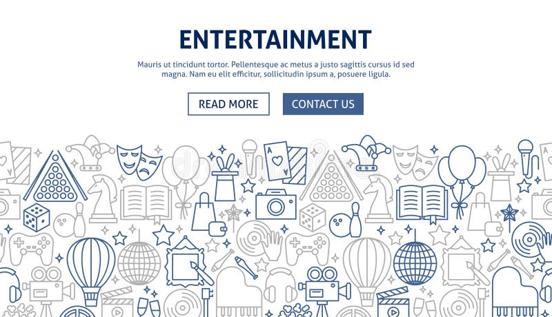 Entertainment Banner Design Stock Vector - Illustration of gambling ...