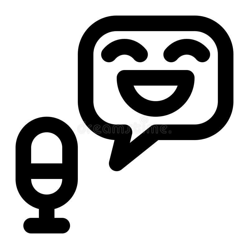 Comedy Show, Stand Up Comedy Outline Icon Stock Vector - Illustration ...