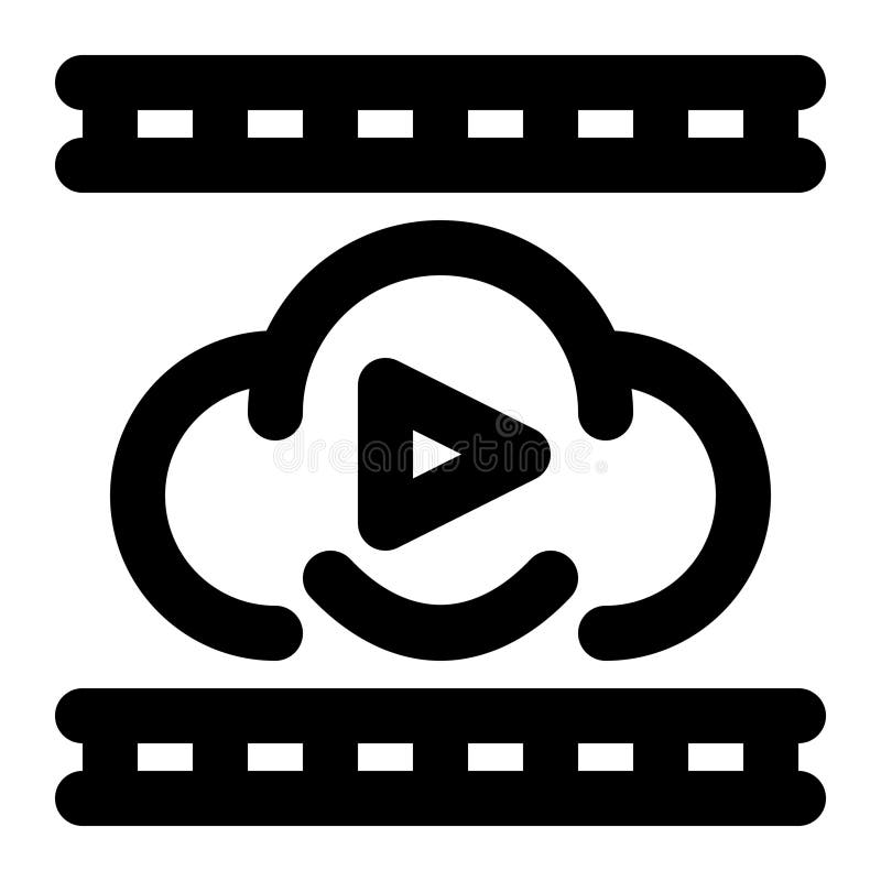 Cloud Video, OTT Outline Icon Stock Vector - Illustration of icon ...