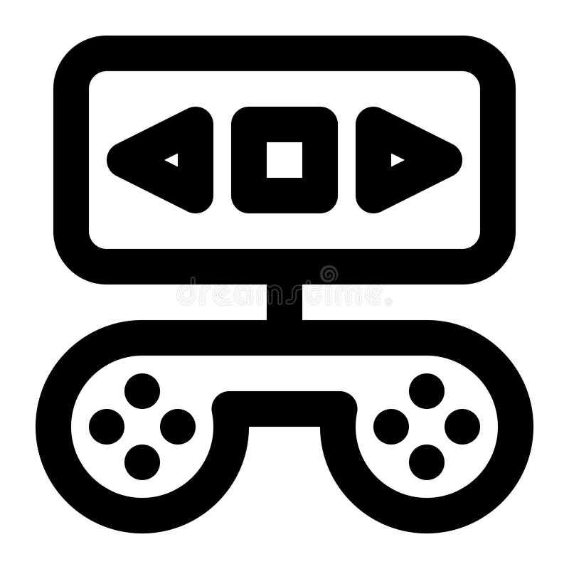 Game, Gaming, Video Game Outline Icon Stock Vector - Illustration of ...