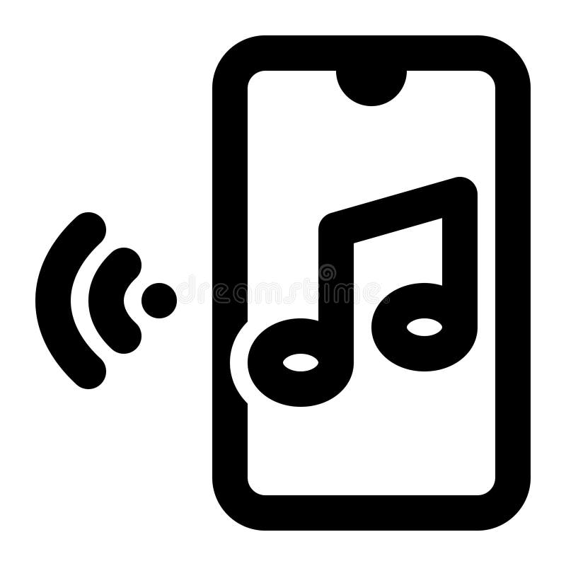 Music App, Online Music, Music Streaming Outline Icon Stock Vector ...
