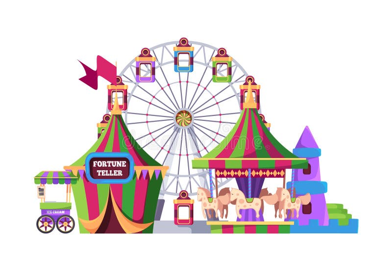 Carousel Vector. Vector Illustration of Carousel Isolated on White ... Carousel Vector. Vector Illustration of Carousel Isolated on White ...