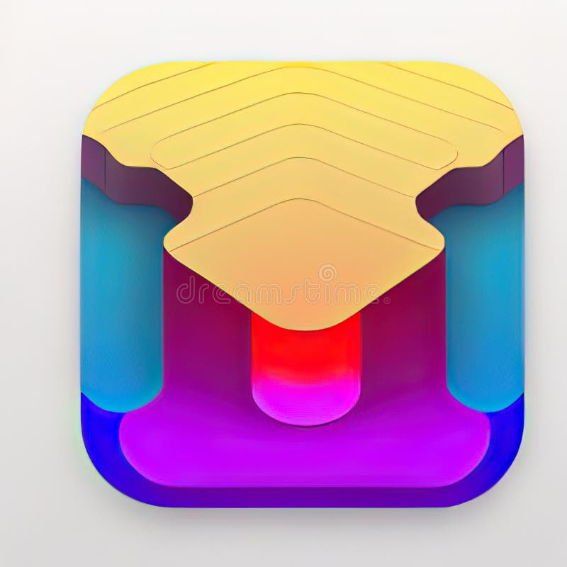 Entertainment Software App Style Icon. Generative AI. Stock ...