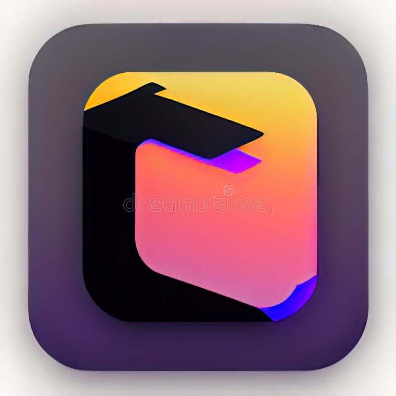 Entertainment Software App Style Icon. Generative AI. Stock ...
