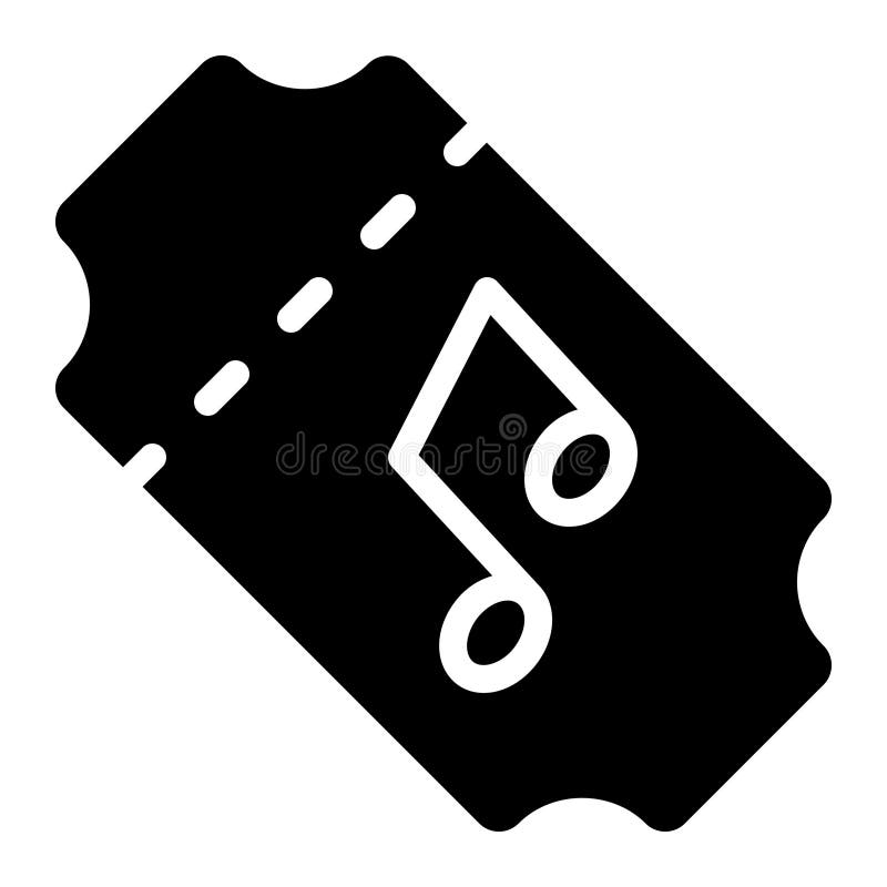 Music Ticket, Concert Ticket, Ticketing Glyph Solid Icon Stock Vector ...