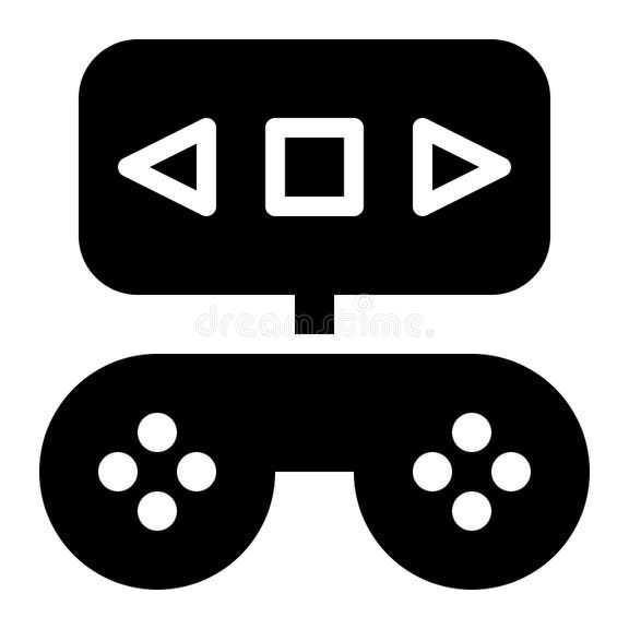 Game, Gaming, Video Game Glyph Solid Icon Stock Vector - Illustration ...