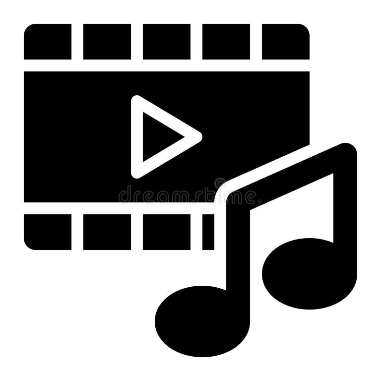 Entertainment, Music Video, Video Clip Glyph Solid Icon Stock Vector ...