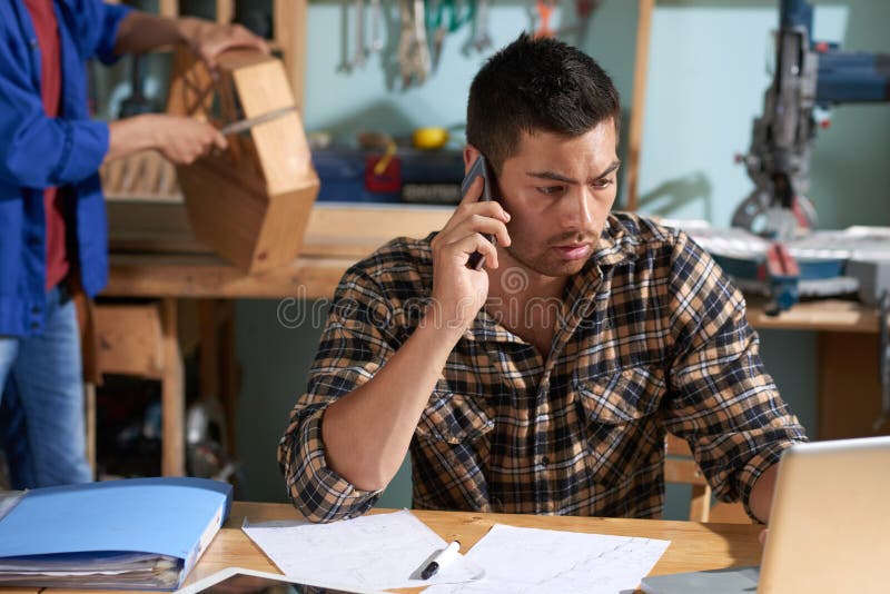 Entgegennehmen Von Bestellung Stockbild - Bild von klient, telefon ...