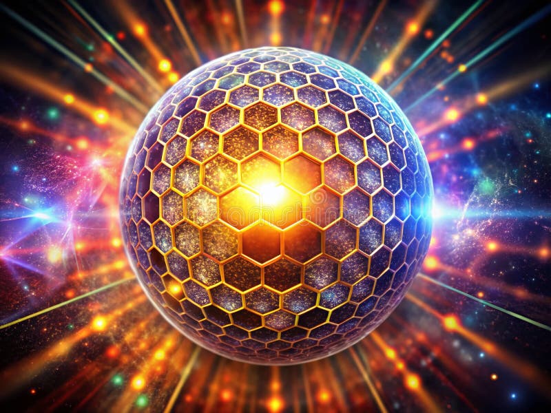 Enthralling Abstract Hexagonal Light Sphere a Stunning Visualization of ...