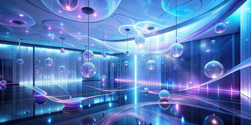 Enthralling Abstract Interior Design with Illuminated Sphere Accents ...