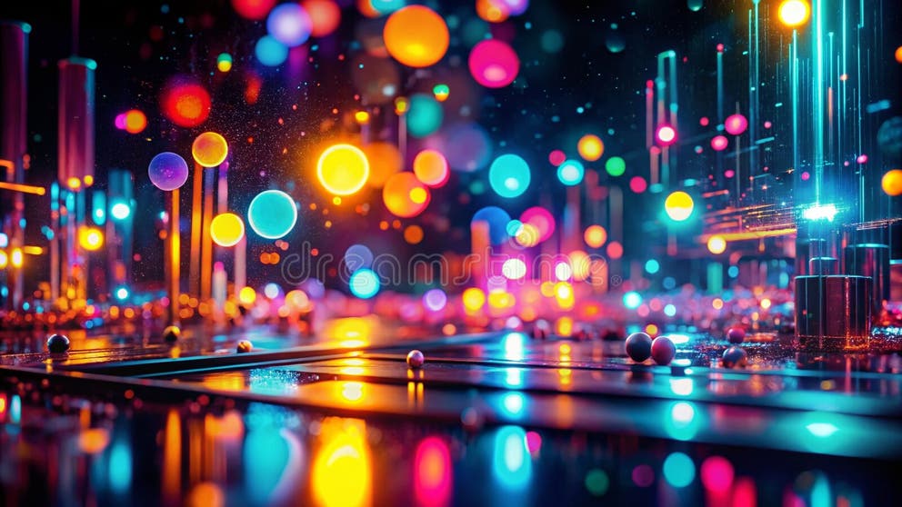 Enthralling Abstract Neon Shapes Digital Background for Creative ...