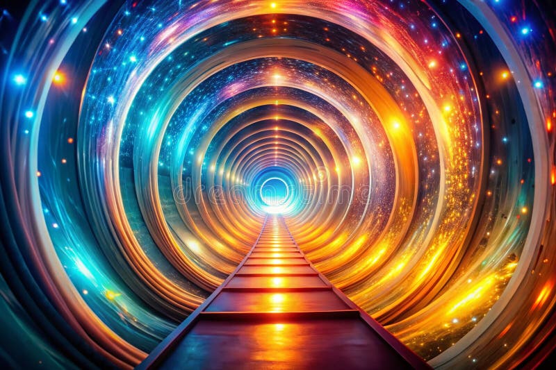Enthralling Abstract Spiral Tunnel a Glowing Light Path for Captivating ...