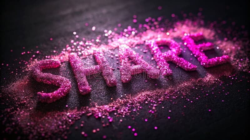 Enthralling Aerial View of Sparkling Pink Glitter Letters Against a ...