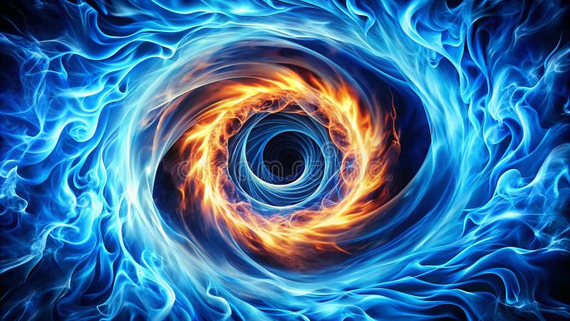 Enthralling Blue Fire Spiral an Abstract Exploration of Celestial ...