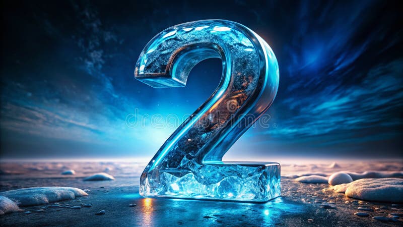 Enthralling 3D Render of Sparkling Ice Crystal Number Two Against a ...
